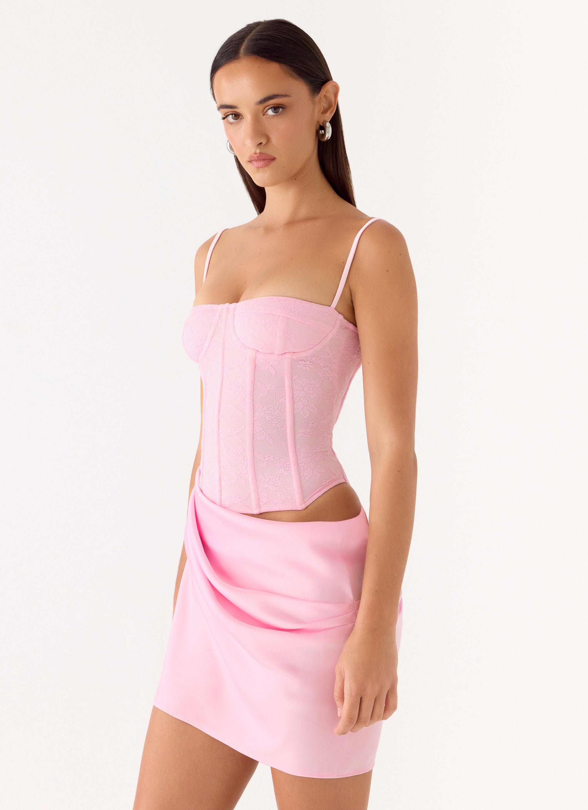 Kalila Corset Mini Dress - Pink – Peppermayo