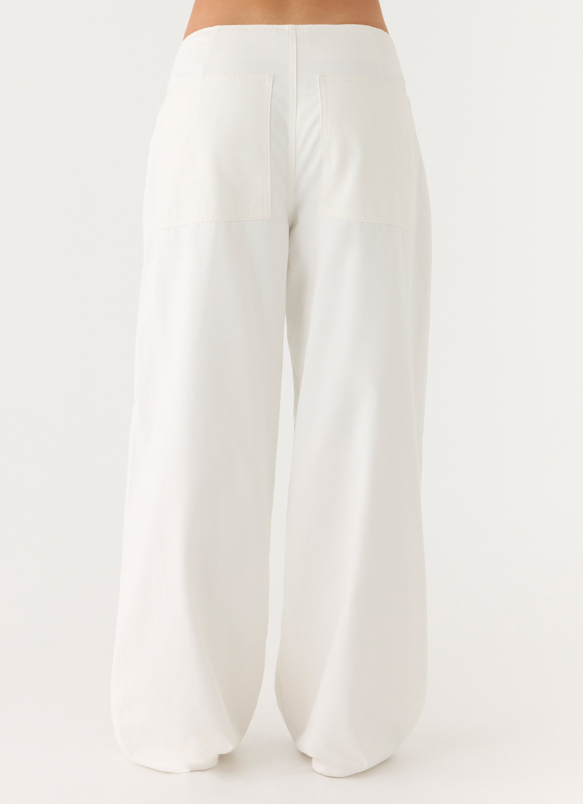 Seethal Low Rise Pants - White – Peppermayo